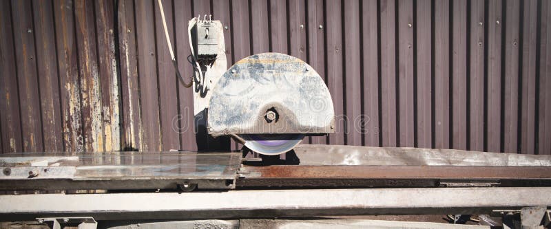 Electric Tile Cutting Machine. Construction Stock Image - Image of ...