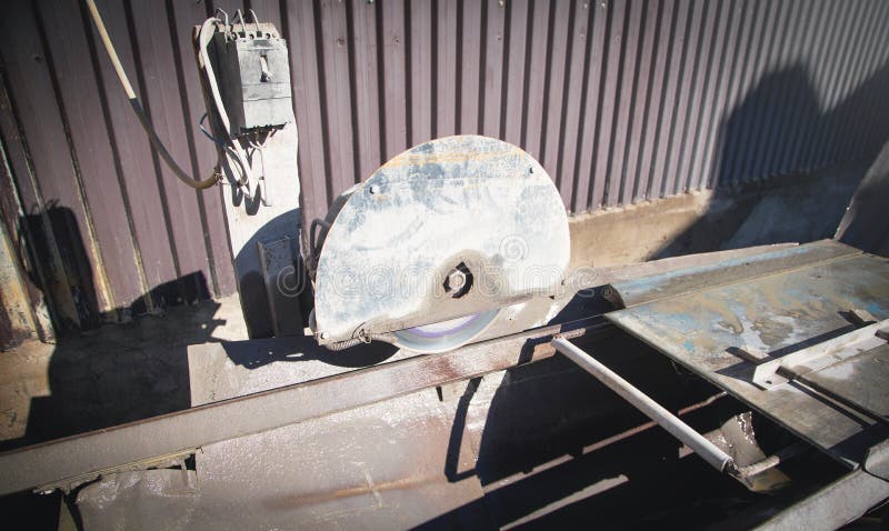 Electric Tile Cutting Machine. Construction Stock Image - Image of ...