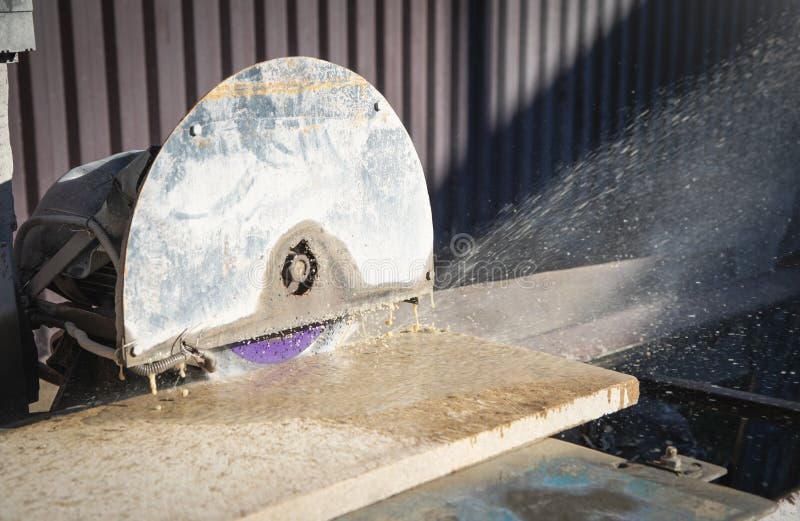 Electric Tile Cutting Machine. Construction Stock Photo - Image of ...