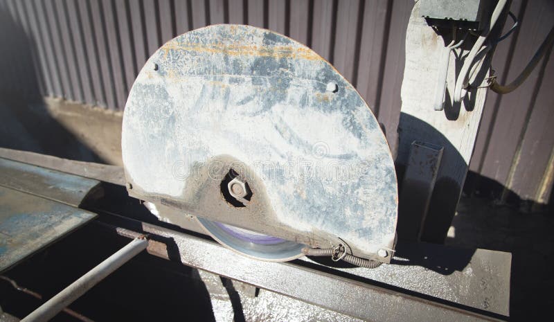 Electric Tile Cutting Machine. Construction Stock Image - Image of ...