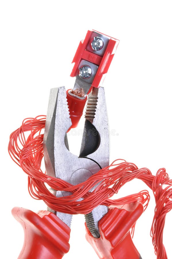 Electric Tool, Pliers with Cables Stock Photo - Image of manual ...