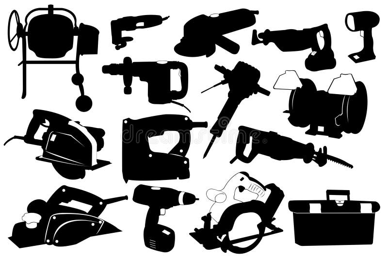 Power tools vector stock vector. Illustration of electric - 4631811