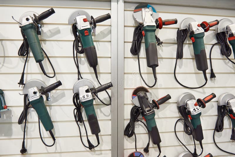 Electric Tools Angle Grinder for Construction in Shop Stock Photo ...