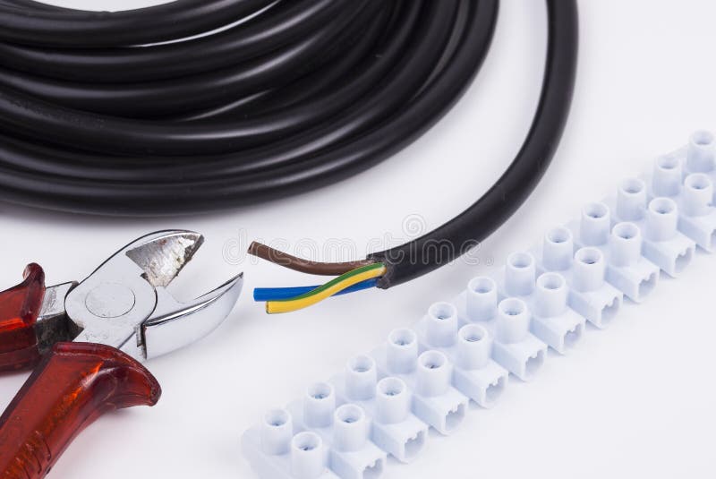 Electric tools and cable stock image. Image of reconnect - 32743883