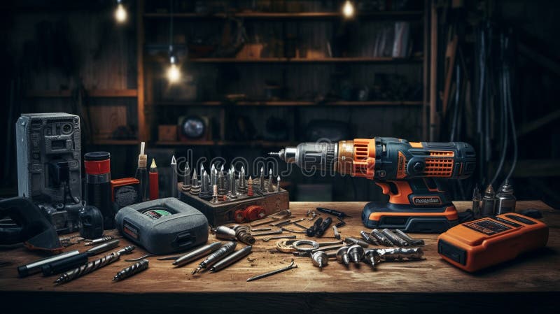 Electric Tools. a Set of Working Tools Stock Photo - Image of ...