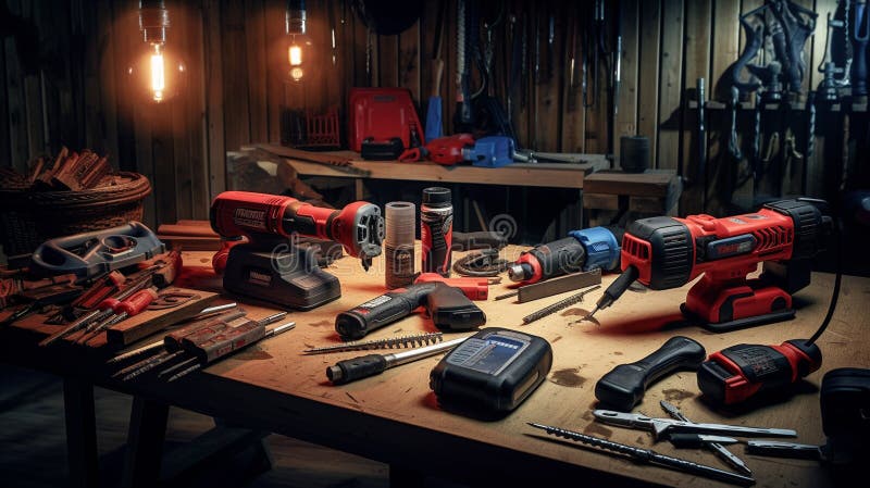 Electric Tools. a Set of Working Tools Stock Image - Image of ...