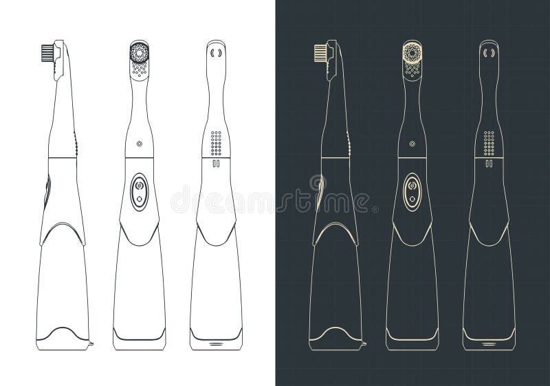 Electric Toothbrush Blueprints Stock Vector - Illustration of equipment ...