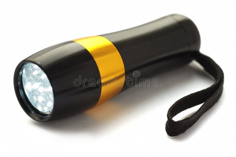Yellow flashlight stock image. Image of electric, light - 8329033