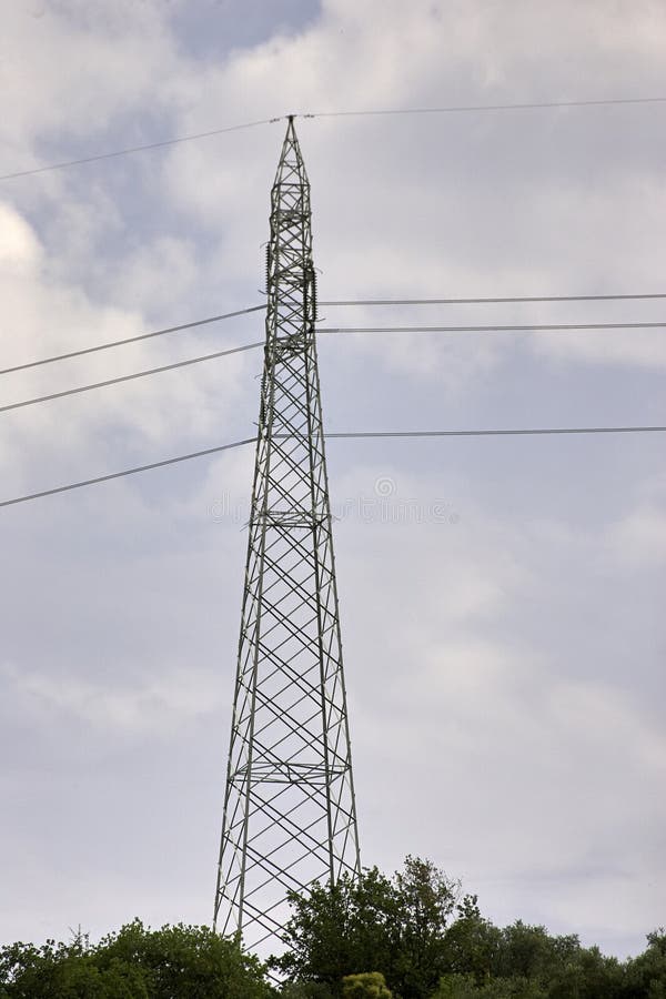 Electric tower stock image. Image of metal, volt, supply - 93869809
