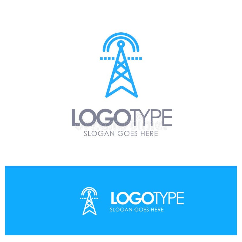 Electric Tower, Electricity, Power, Tower, Computing Blue Logo Line ...