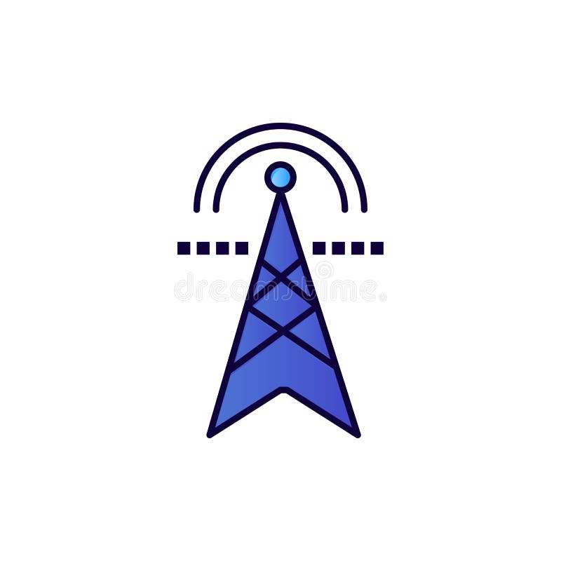 Electric Tower, Electricity, Power, Tower, Computing Flat Color Icon ...