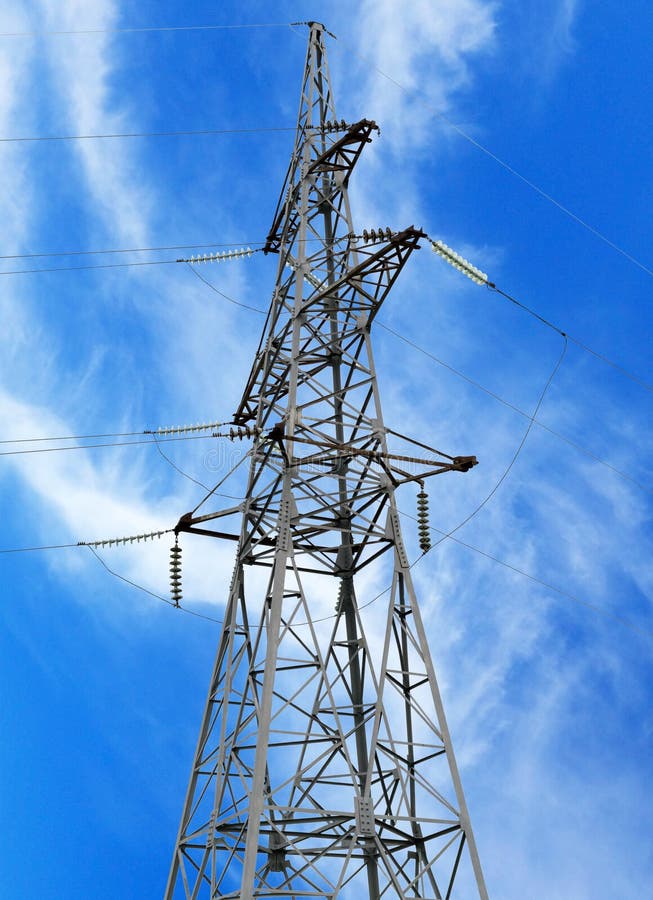 Electric Tower High Voltage Stock Image - Image of electricity ...
