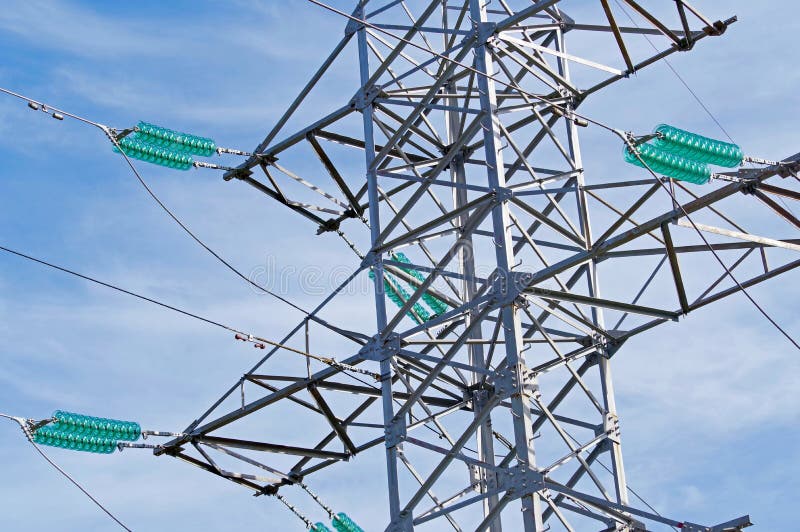 Electric Tower High Voltage Post Stock Photo - Image of supply ...