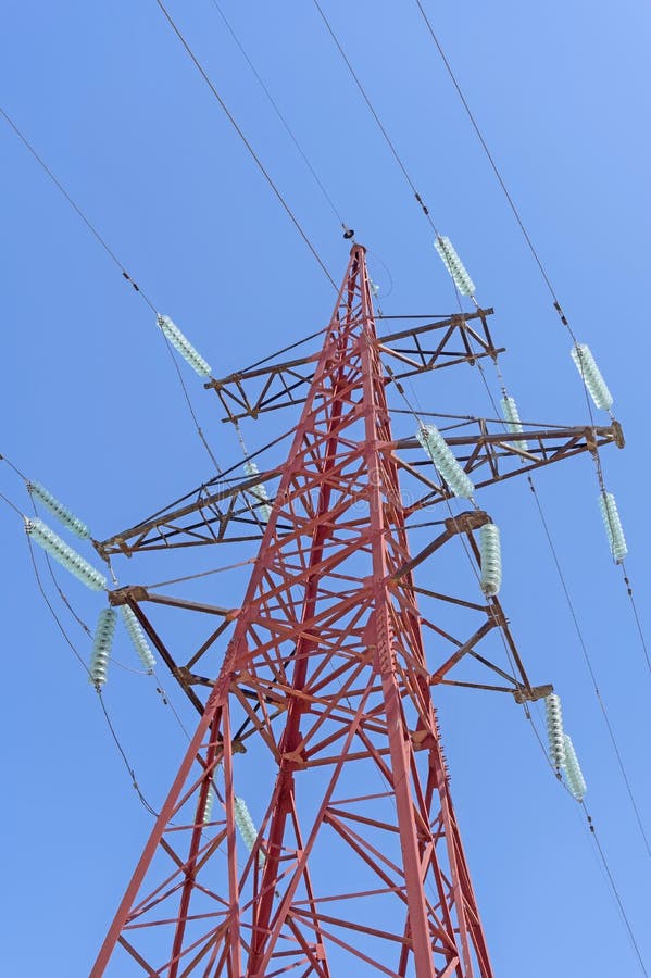 Electric Tower High Voltage Post Stock Photo - Image of generation ...