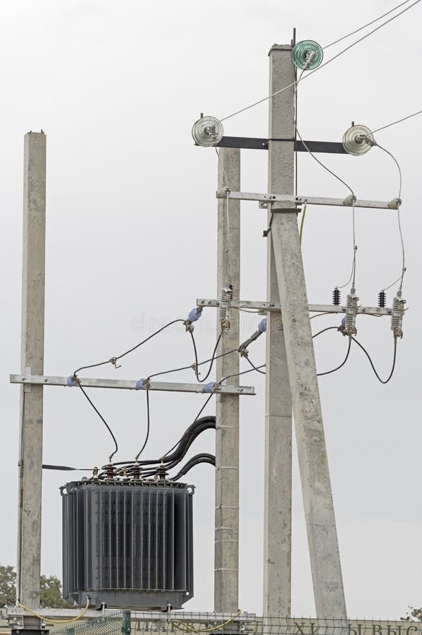 Electric Tower High Voltage Post Stock Photo - Image of station ...