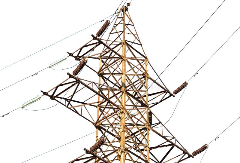 Electric Tower High Voltage Post Stock Photo - Image of plant ...