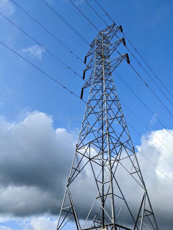 Electric Tower in Indonesia Stock Image - Image of electric ...
