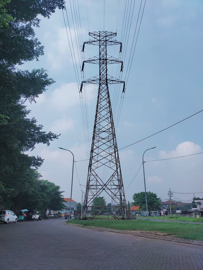 Electric Tower of the Middle Park Inside Road Editorial Image - Image ...