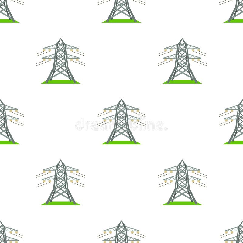 Electric Tower Pattern Seamless Vector Stock Vector - Illustration of ...