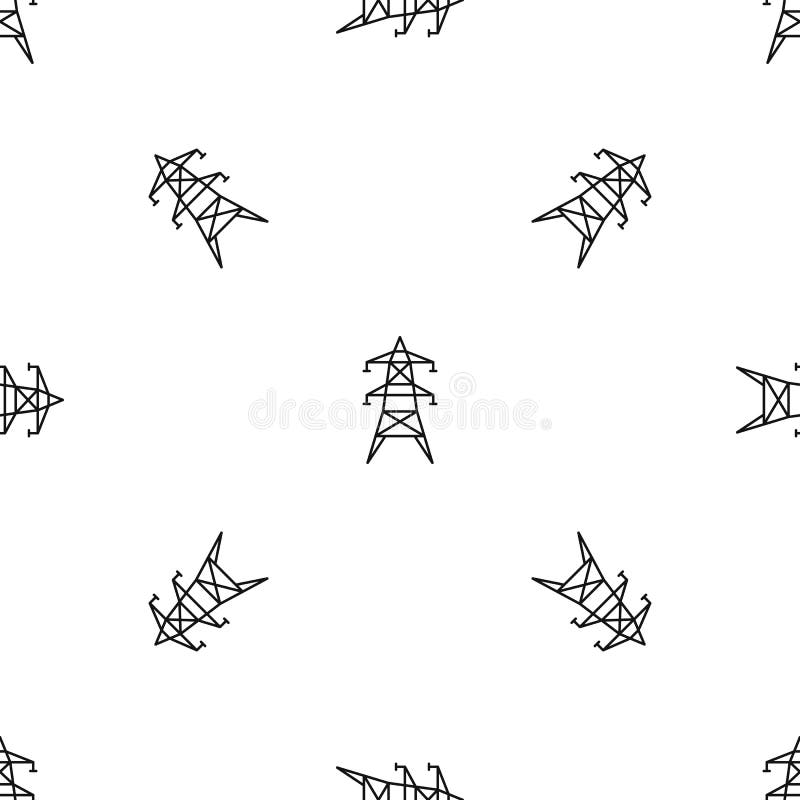 Electric Distribution Lines Transparent Background Stock Illustrations ...