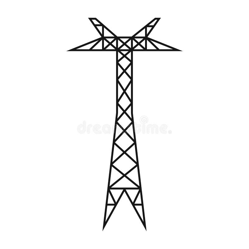 Electric Tower. a Power Line Support is a Structure for Holding Wires ...
