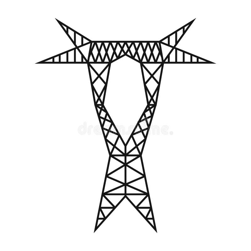 Electric Tower. a Power Line Support is a Structure for Holding Wires ...