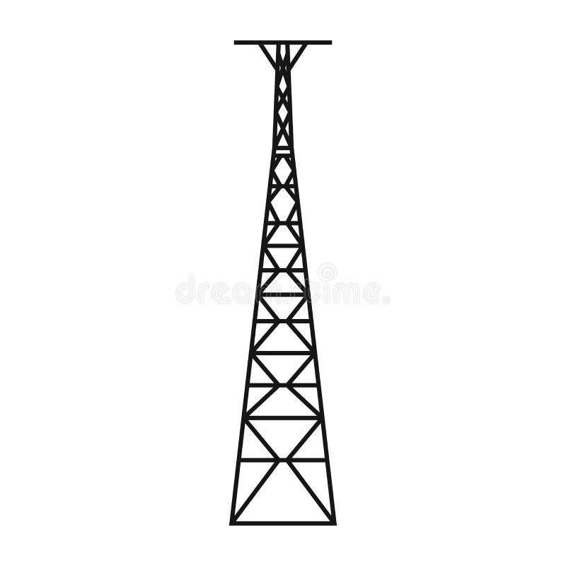 Electric Tower. a Power Line Support is a Structure for Holding Wires ...