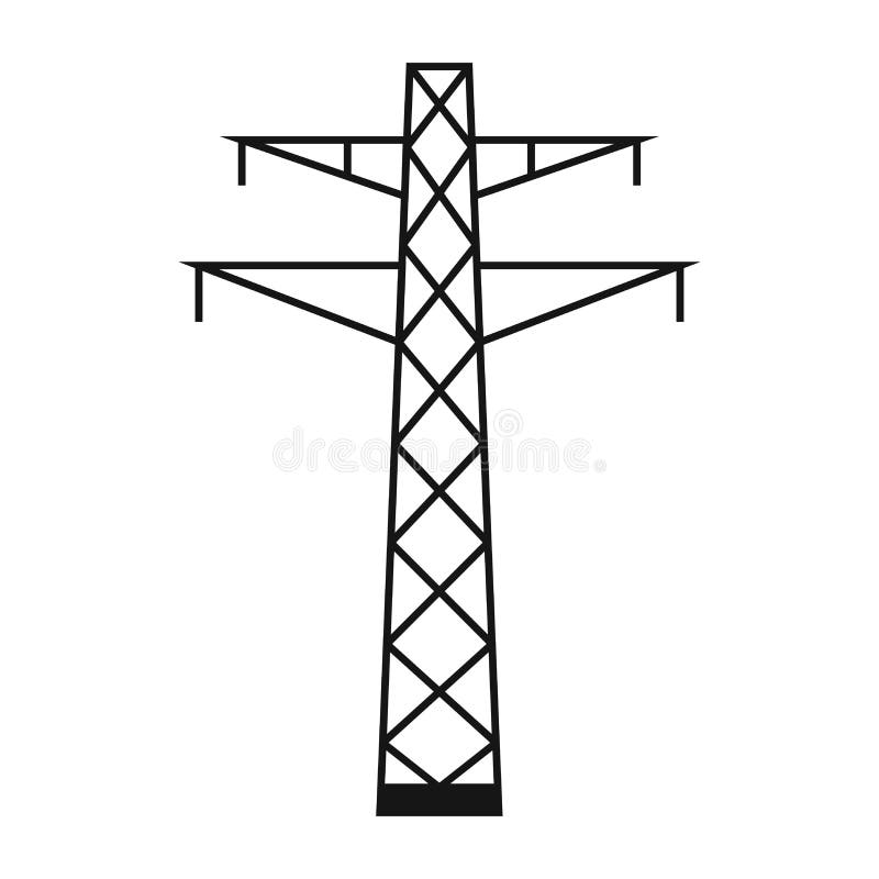 Electric Tower. a Power Line Support is a Structure for Holding Wires ...