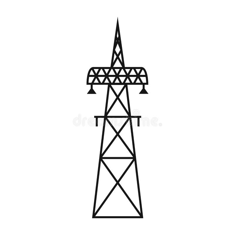 Electric Tower. a Power Line Support is a Structure for Holding Wires ...