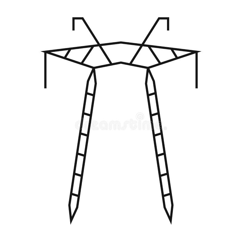 Electric Tower. a Power Line Support is a Structure for Holding Wires ...