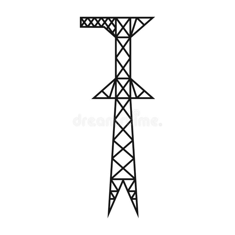 Electric Tower. a Power Line Support is a Structure for Holding Wires ...