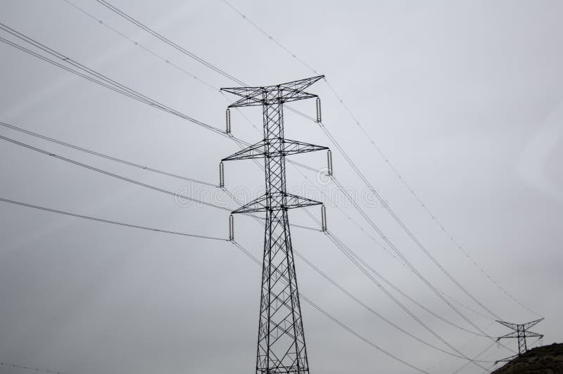 Electric tower sky stock photo. Image of blue, electricity - 136820020