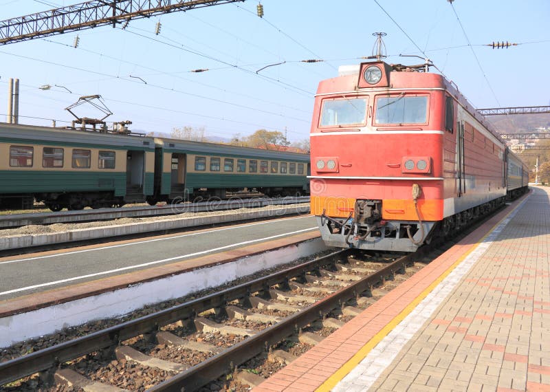 Electric train stock image. Image of locomotive, transportation - 24672877