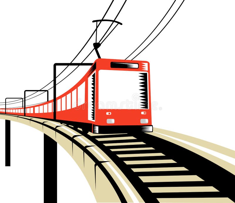 Electric Train stock vector. Illustration of electric - 5501838