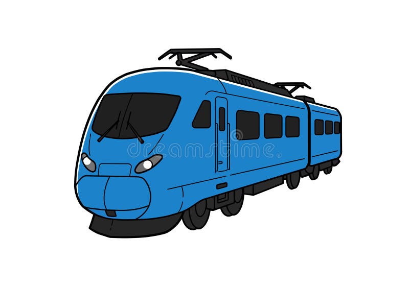 Electric train clipart stock photo. Image of transportation - 364074760