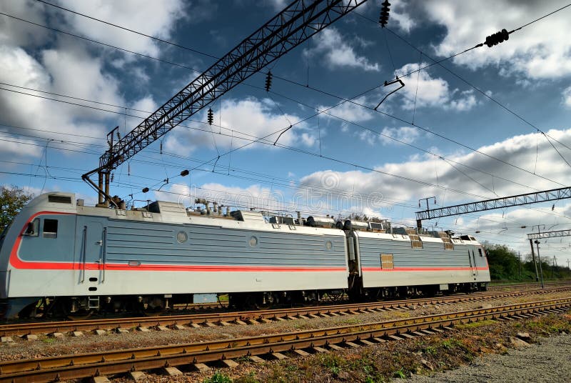 Electric Train and Electric Infrastructure Stock Photo - Image of ...