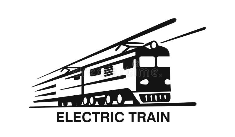 Electric Train Clipart Vector