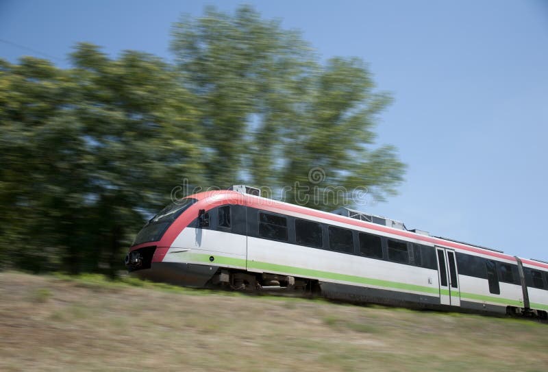 Electric train on the go stock image. Image of line, technology - 20469679