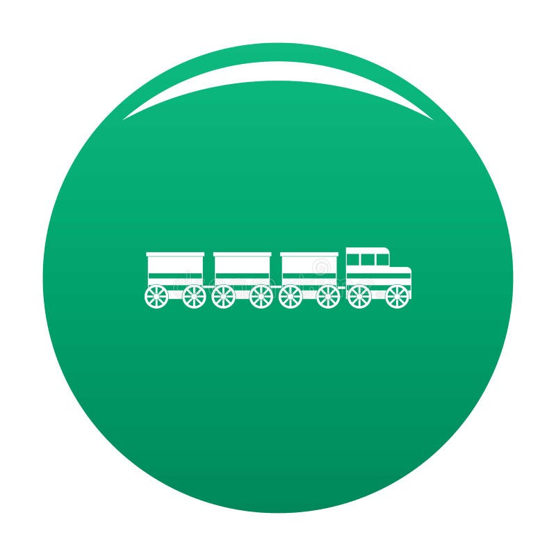 Electric Train Icon Vector Green Stock Vector - Illustration of ...