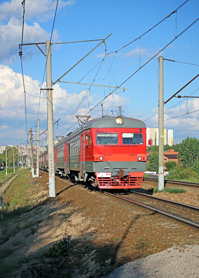 Electric Train Russian Railways in Moscow Stock Image - Image of travel ...