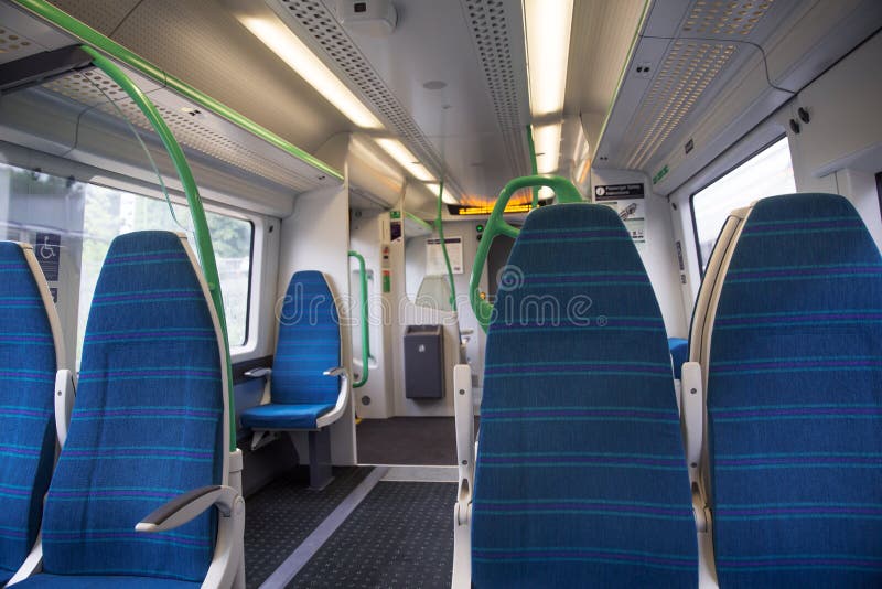 Electric Train Sits Interior Express Stock Image - Image of modern ...