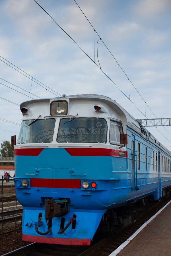 Electric Train at the Station Stock Image - Image of transportation ...
