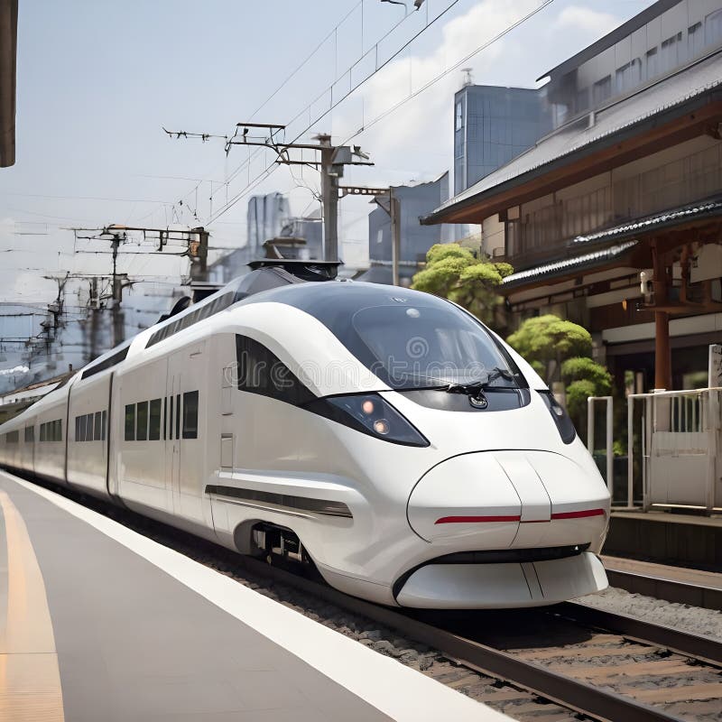 Electric train stock illustration. Illustration of railway - 302291438