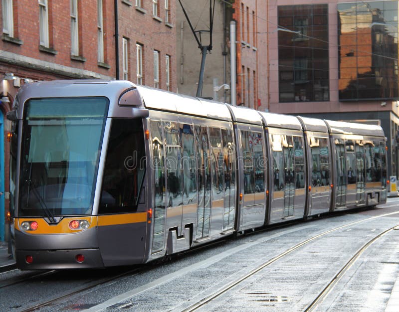 Electric Tram. stock photo. Image of tram, track, traveller - 37968748