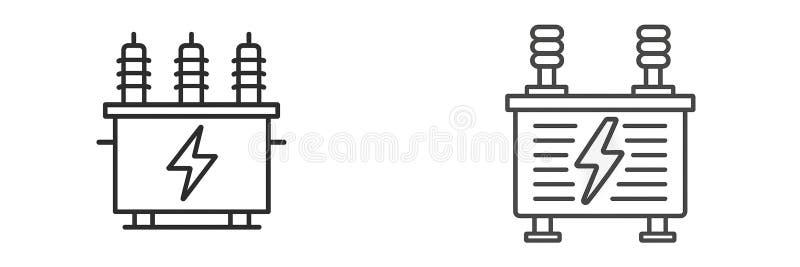 Electric Transformer Designs Showcasing Simplified Representations in ...