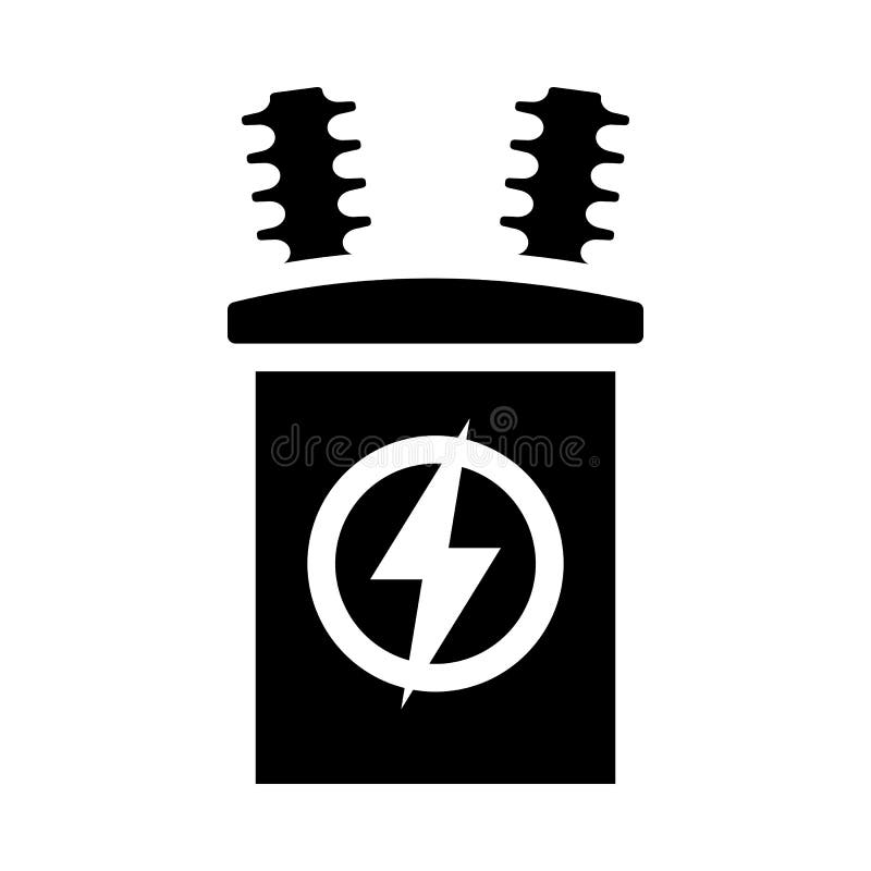 Electric Transformer Icon stock vector. Illustration of icon - 228958640