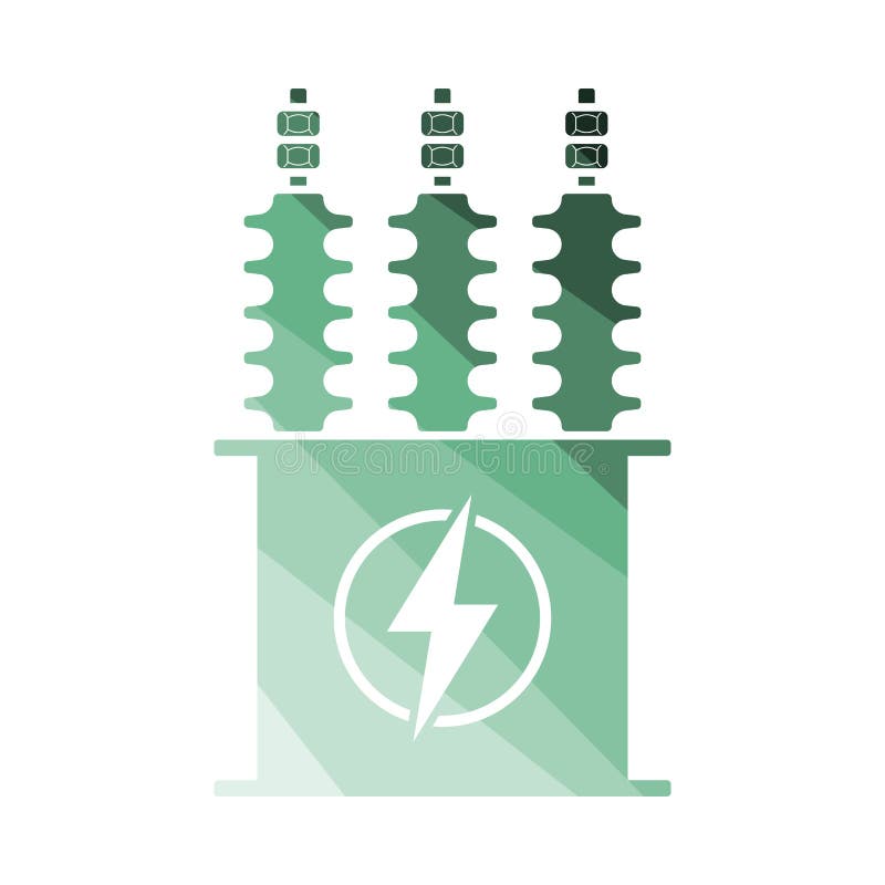 Electric transformer icon stock vector. Illustration of industrial ...