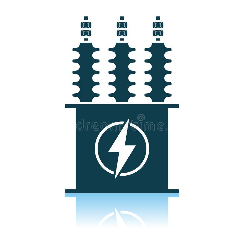 Electric Transformer Icon stock vector. Illustration of danger - 149047417