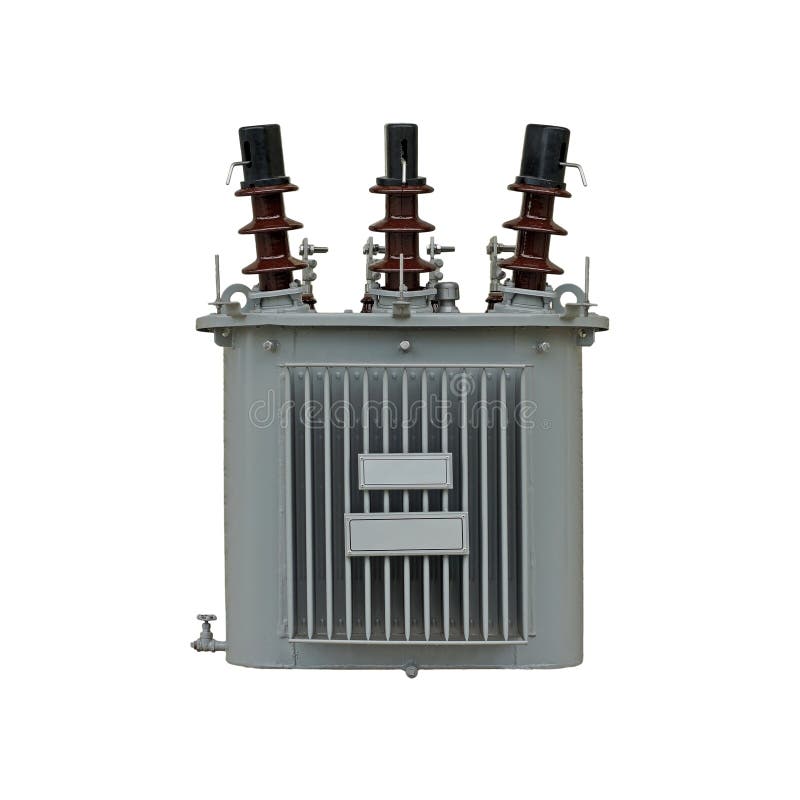 Electric Transformer Isolated on White Background Stock Image - Image ...