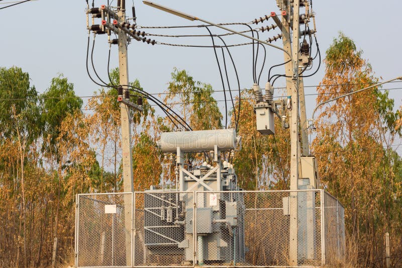 Transformer on Electric Post Stock Photo - Image of conductor, post ...